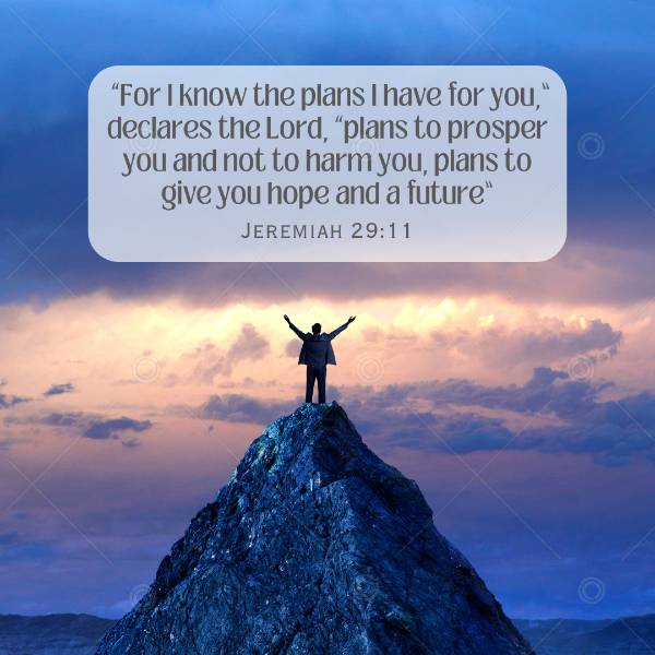 Jeremias 29:11 Walking With Purpose | Jeremiah 29:11 (Blue Design)