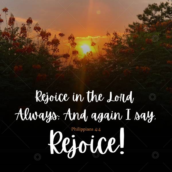 Rejoice In The Lord Rejoice In The Lord Philippians 4:4 (White)" Art